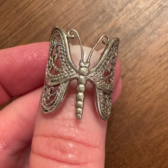 Jewelry | Vintage Sterling Silver 925 Filigree Butterfly Ring | Poshmark